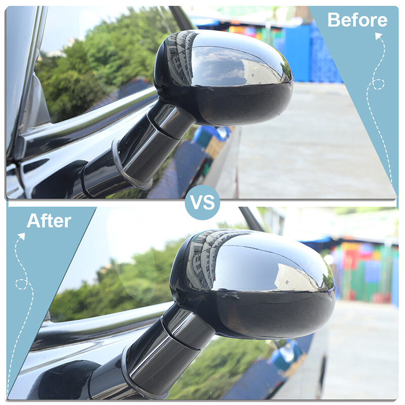 Black Car Side Mirror Cover ABS Decals Rearview Trim for Dodge ...