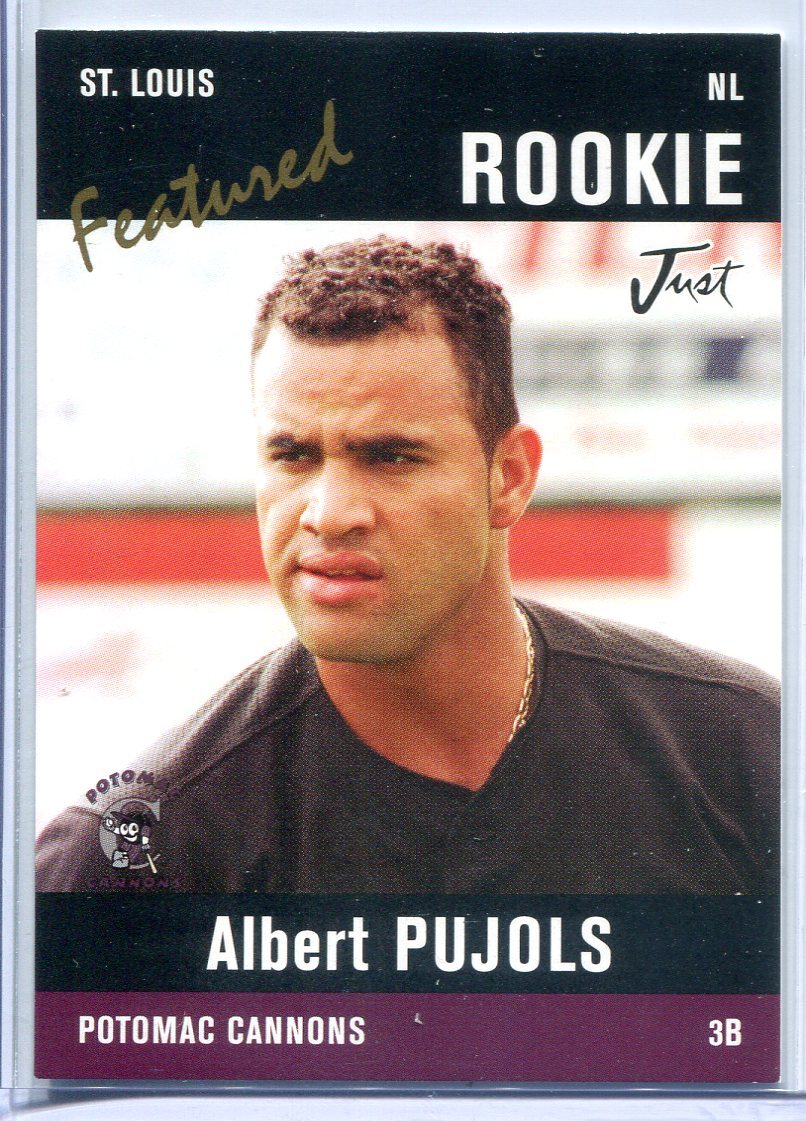 ALBERT PUJOLS ~ 2004 Just Featured Preview Pujols Black #AP4 Potomac ...