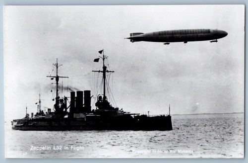 Lakehurst NJ Postcard Hindenburg Zeppelin L32 Flight Air Dirigible ...