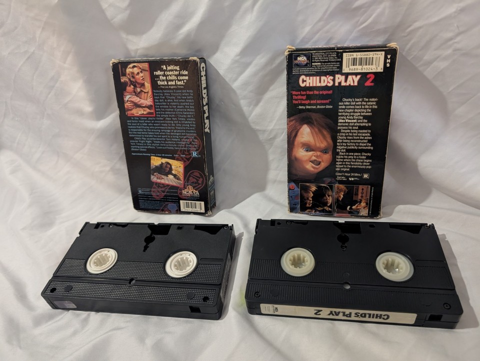 Childs Play VHS 1 And 2 Original Releases MCA Ex Rentals Tested Good | eBay