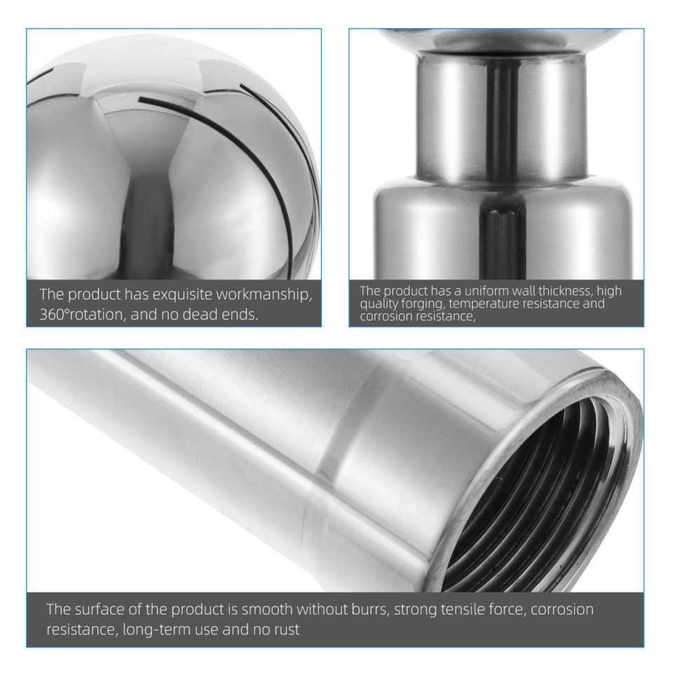 1Pc Stainless Steel Cleaning Ball Rotatory Spray Ball for Tank Washing ...