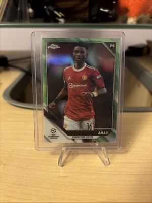 2021-22 Topps Chrome UCL - Amad Diallo #11 Neon Green Refractor /99 | eBay