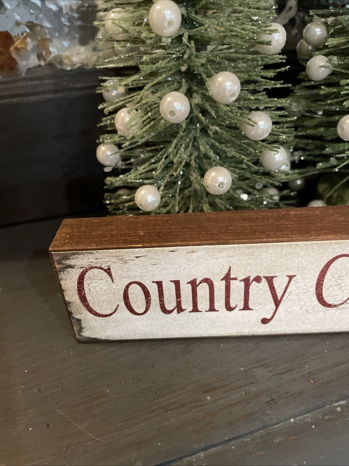 Primitive Farmhouse Mini Wooden Sign Country Christmas Holiday Decor 7 ...