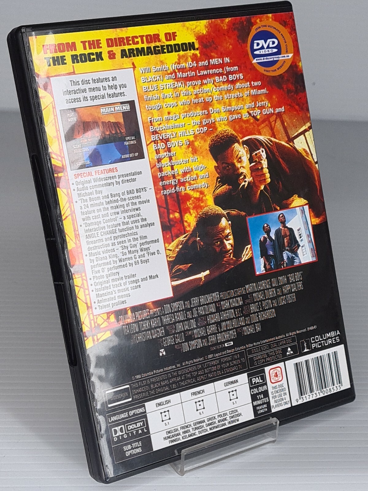 Bad Boys (DVD, 2001) Will Smith Tea Leoni Joe Pantoliano Martin ...