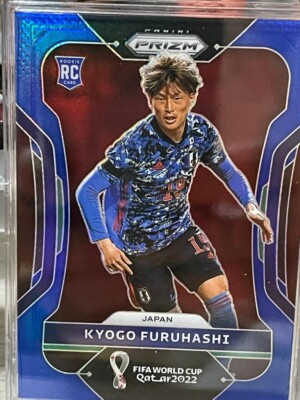 Panini Prizm 2022 World Cup Blue Prizm Kyogo Furuhashi Rookie Card /299 ...
