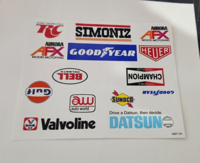 Aurora AFX Revamatic Grandstand Reproduction Stickers Die Cut! | eBay