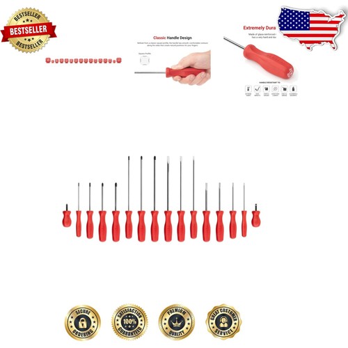 16-Piece Professional Screwdriver Set with AISI 8650 Steel and Nylon ...