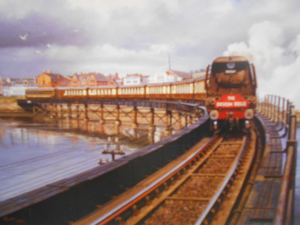 Malcolm Root Steam Train print 'Barnstaple Bridge' FRAMED | eBay