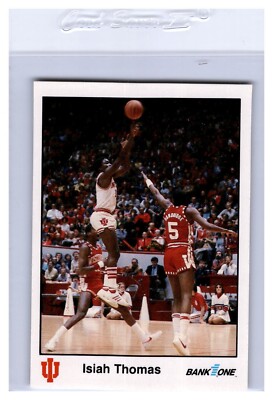 1986-87 Bank One Isiah Thomas Indiana Greats RC Rookie Card - Pistons ...