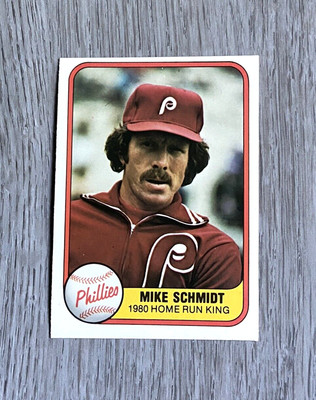 1981 MLB Fleer Baseball | Mike Schmidt 'Home Run King' | #640 ...