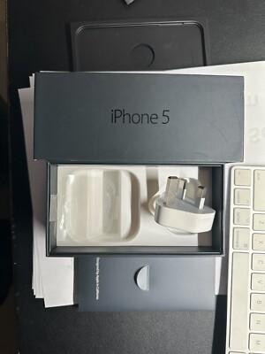 Apple Iphone 5 16GB Black Box + Adapters Only #2798 | eBay