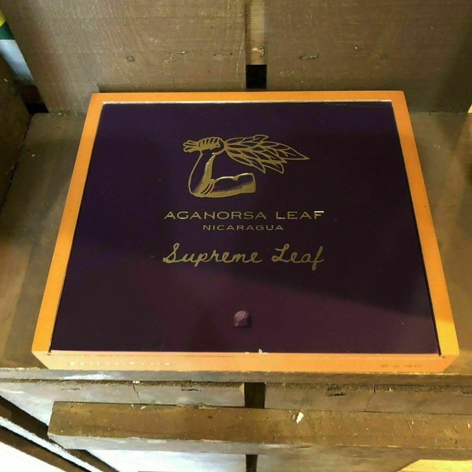 Aganorsa Leaf Supreme Leaf Empty Wooden Cigar Box 8x7x1 | eBay