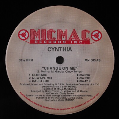 CYNTHIA Change On Me MICMAC 12" NM HEAR a | eBay