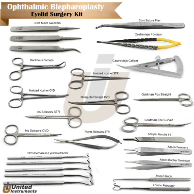 Micro Eye Cataract Surgery Ophthalmic Blepharoplasty Eyelid Instruments ...