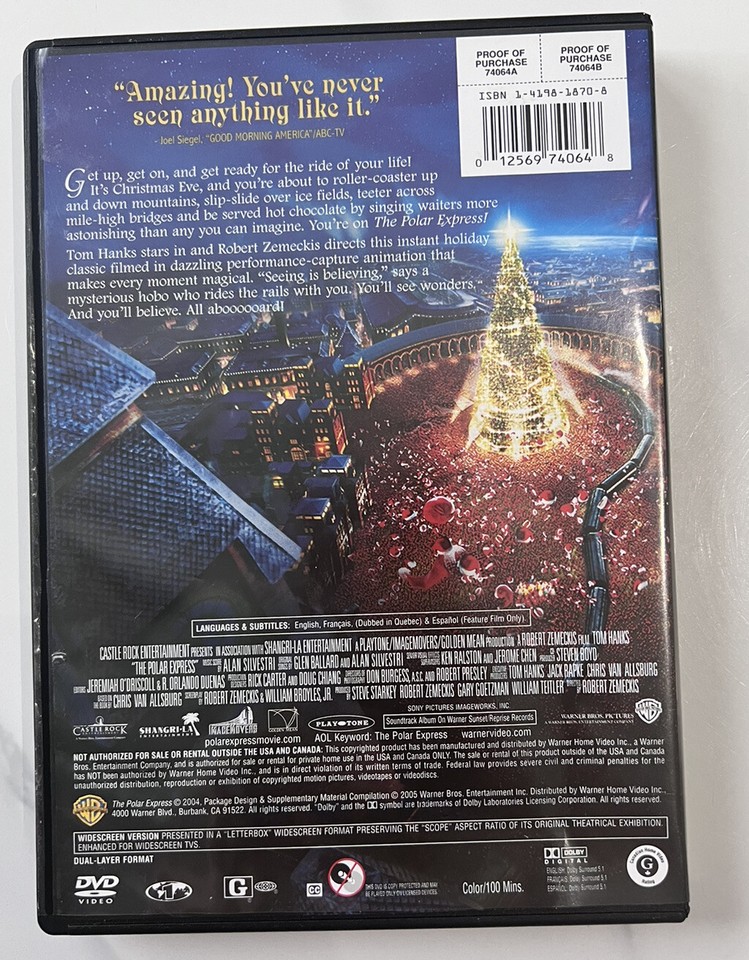 The Polar Express (DVD, 2005, Widescreen) 12569740648| eBay