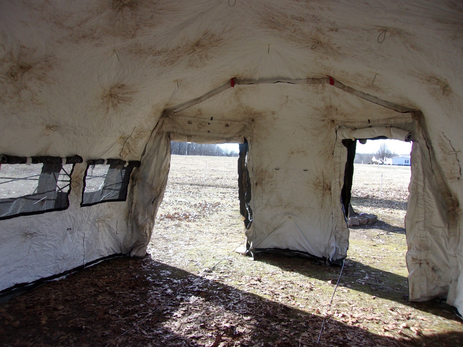 MILITARY SURPLUS DRASH TENT 3XB SERIES 22 x 15 ft CAMPING HUNTING GOOD ...