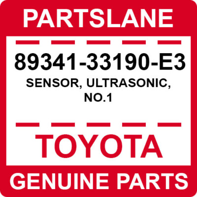 89341-33190-E3 Toyota OEM Genuine SENSOR, ULTRASONIC, NO.1 | eBay
