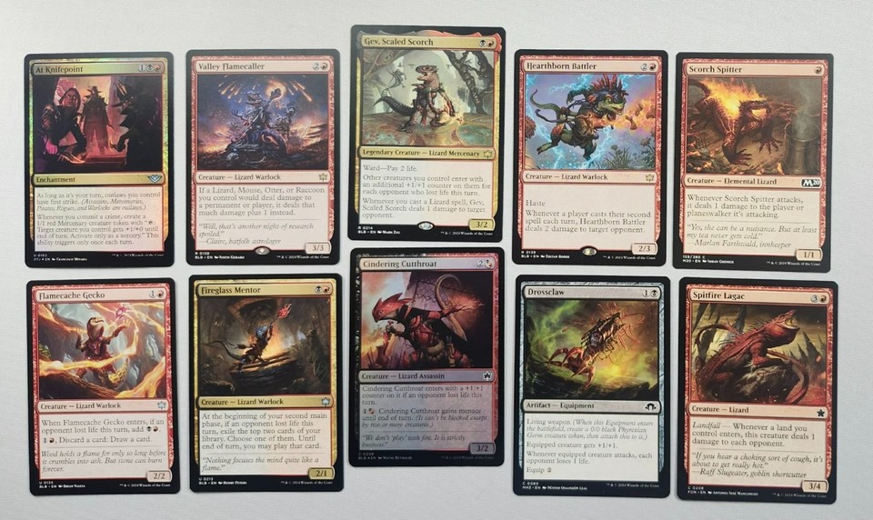 MTG Commander Gev, Scaled Scorch Custom 100 Card Lizard EDH Deck with ...