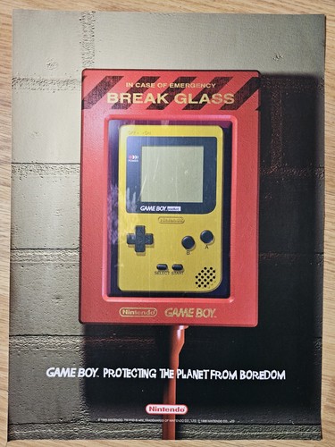Gameboy Pocket Console Original Advert Poster Ad Retro Vintage A4 1998 ...