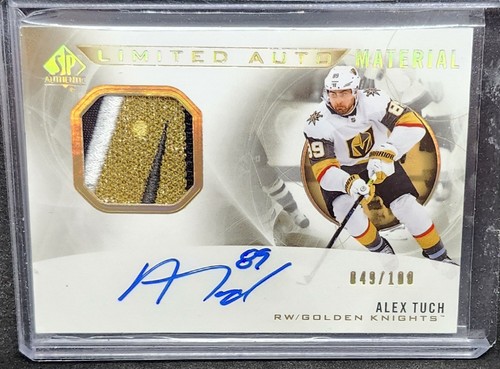 2020-21 SP AUTHENTIC LIMITED AUTO PATCH MATERIAL /100 ALEX TUCH - VEGAS ...