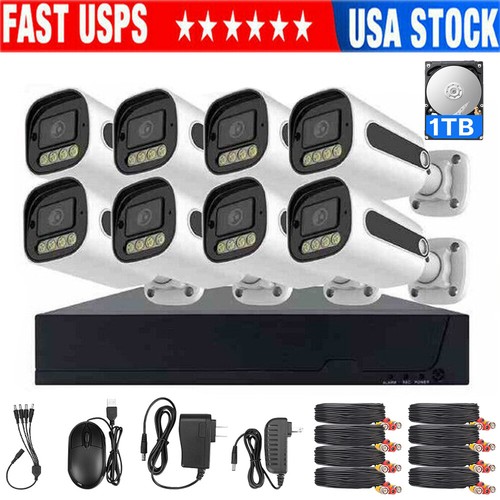 5MP Lite 8CH DVR 1080P Security Camera System Outdoor H.265+ Home CCTV ...