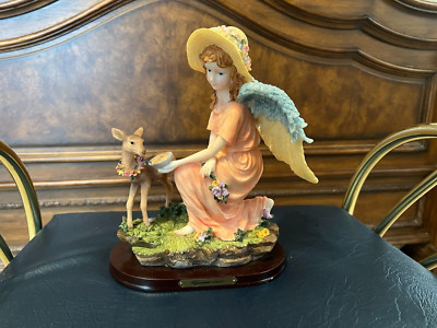 Vintage Angel Feeding A Deer Figurine Giovanni Collection | eBay