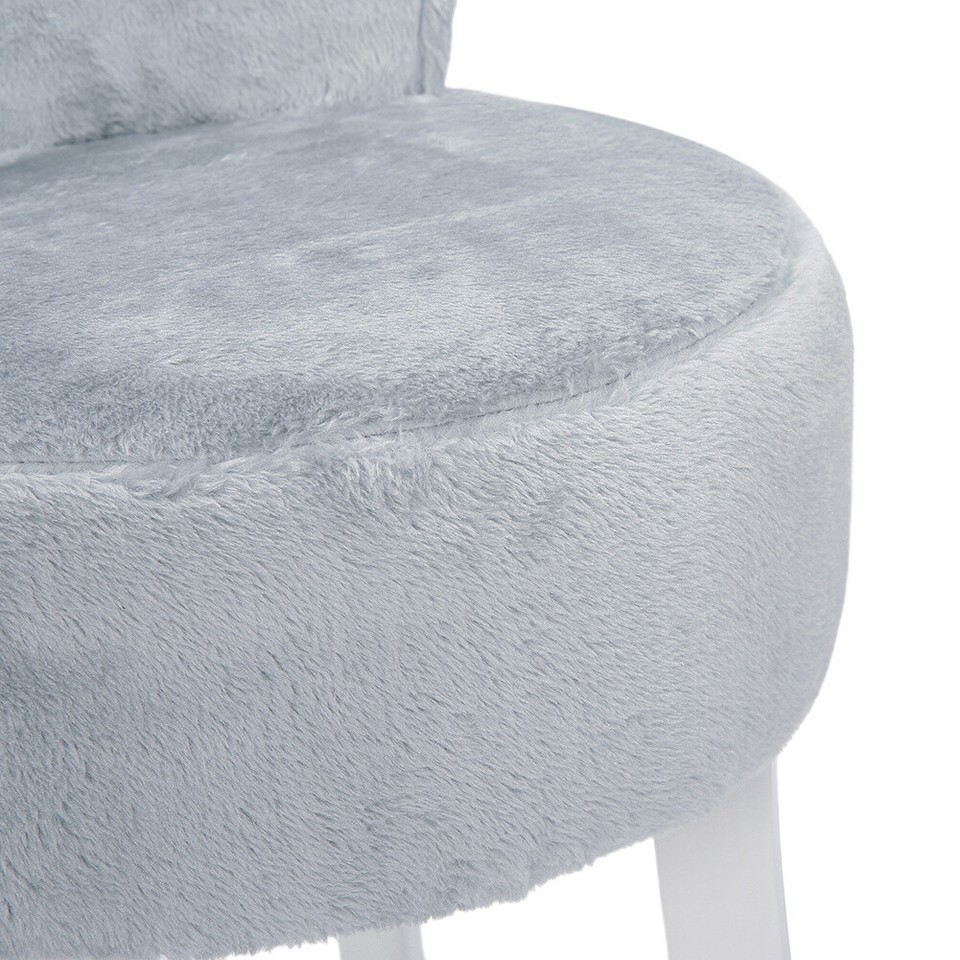 Fluffy Dressing Table Stool Padded Seat Bedroom Living Room Vanity ...