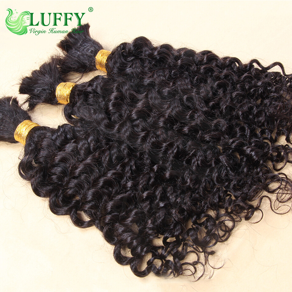 Jerry Curly Braiding Bulk Brazilian Human Hair Extensions Micro Braids ...