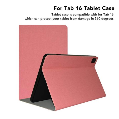 (Pink)Tablet Case PU Leather Tablet Case Precise Holes Prevent ...