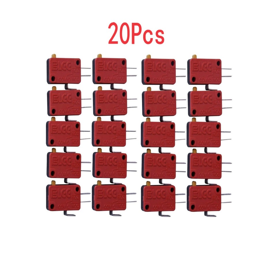 10/20Pcs Red New 3 Pin Microswitch Push Button For Arcade Mame Jamma ...
