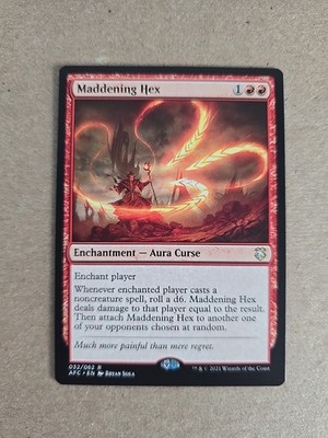 Maddening Hex 032/062 Rare Non Foil AFC Forgotten Realms MTG Near Mint ...