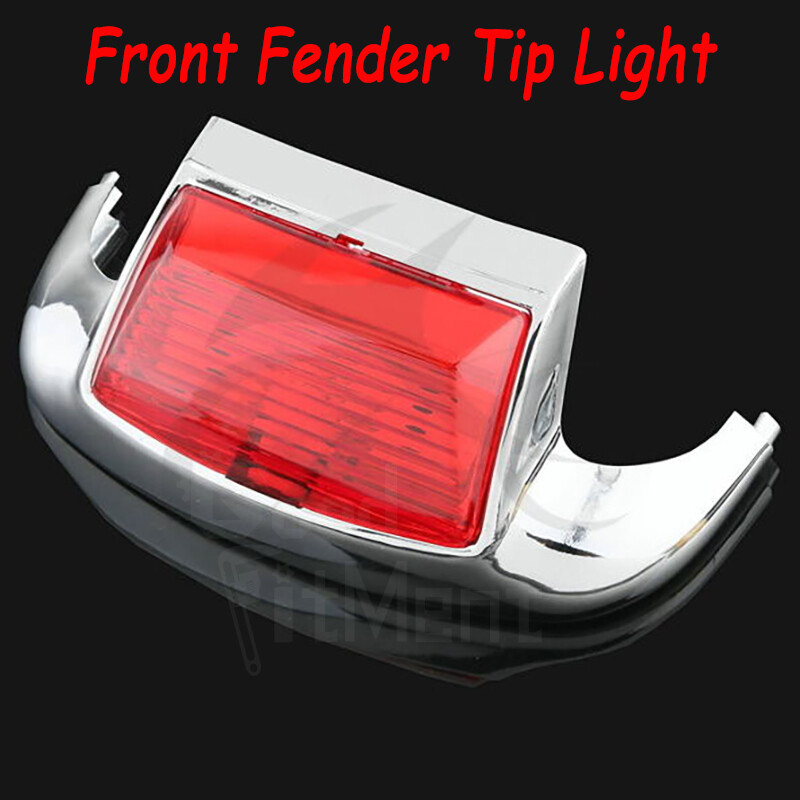 Front Fender Tip Light Red Lens Fit For Harley Electra Glide Road King ...