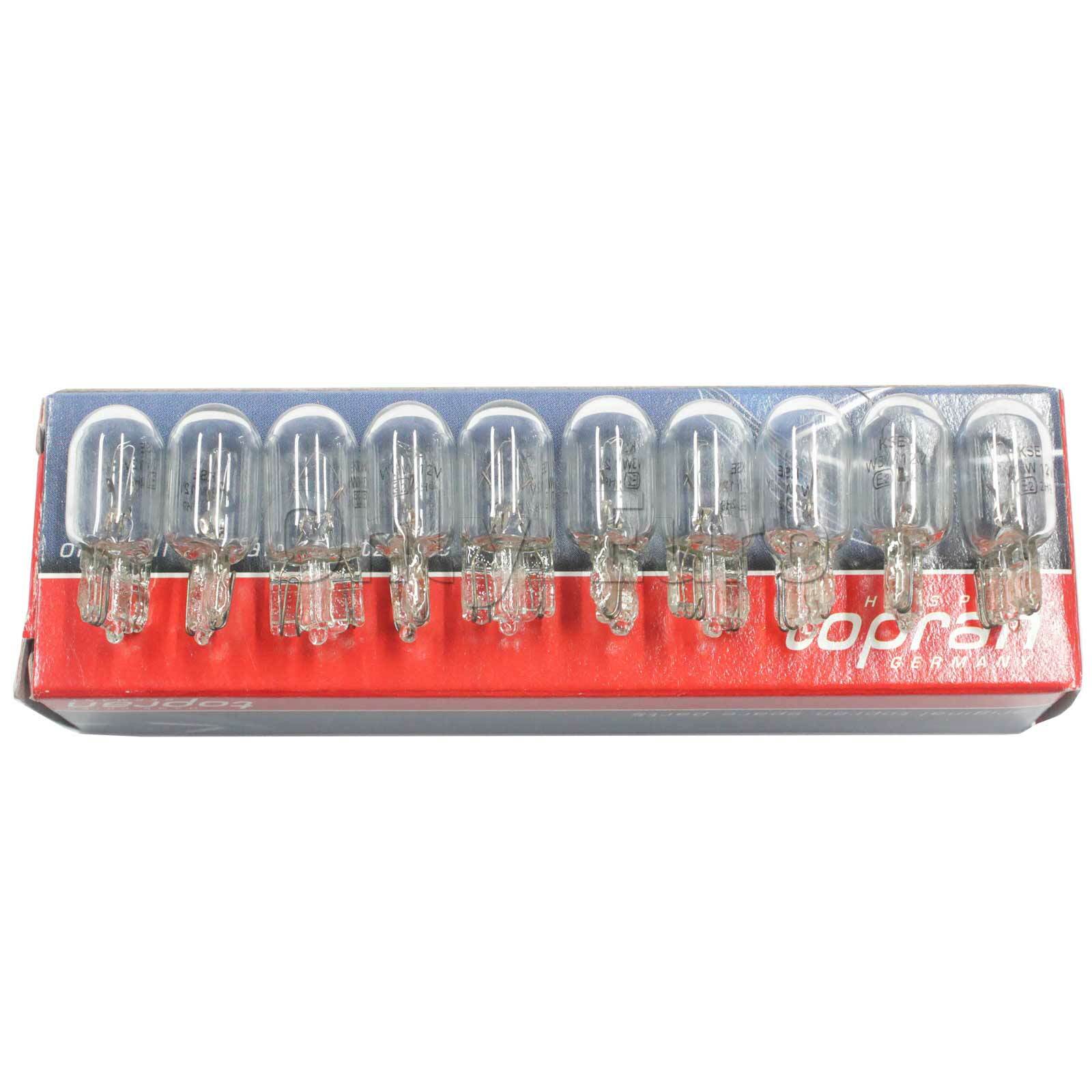 Bulb 12V 3W W2.1x9.5D Instrument Panel Indicator Light Wedge Globe Pack ...