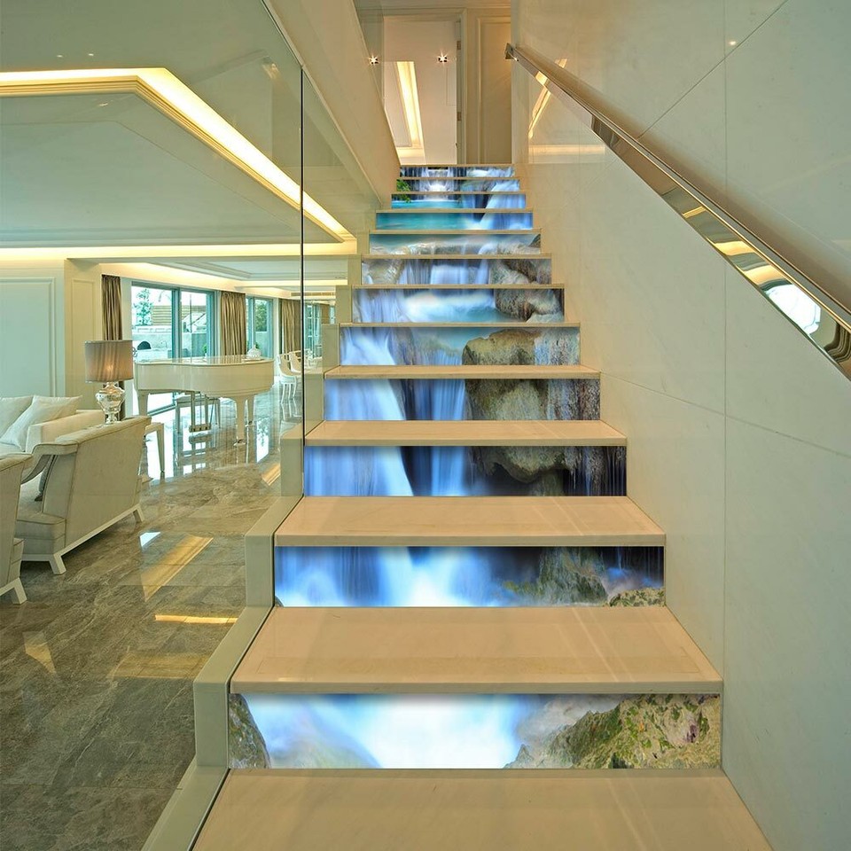 13pcs 3D Stair Riser Staircase Sticker Vinyl Photo Mural Decal Scenery ...