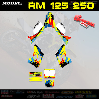 GRAPHICS KIT FITS SUZUKI RM 125 250 1993-1995 1994 DECALS STICKERS ...