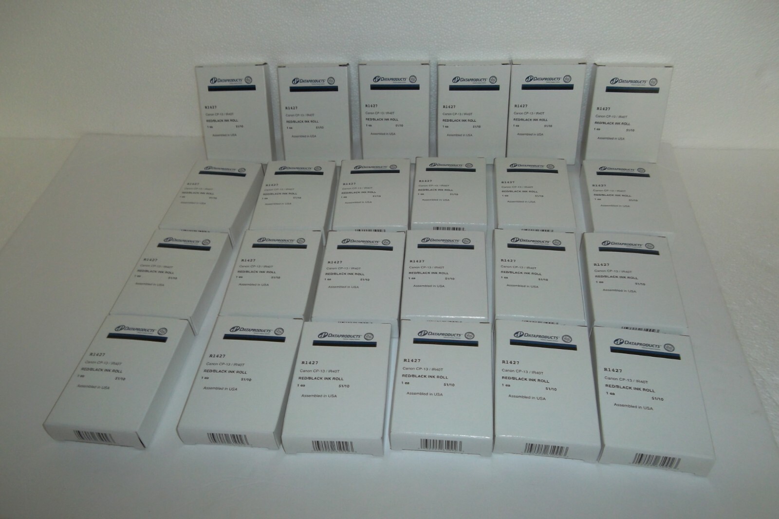 LOT-24 Canon CP-13 / IR40T Sharp EL1614 Victor 1212 Red/Black Ink Roll ...