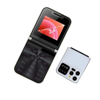 Mini Flip Phone 2.4-inch Screen Dual SIM Dual Standby Type-C Foldable ...