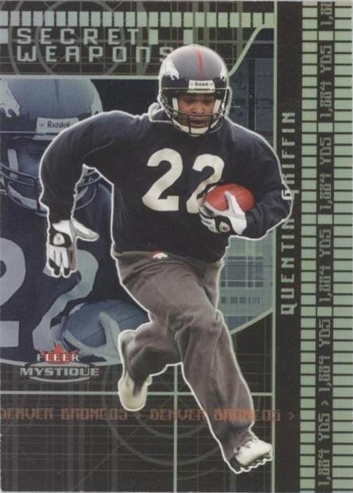 2003 Fleer Mystique - Secret Weapons Quentin Griffin #7 SW /500 (RC ...