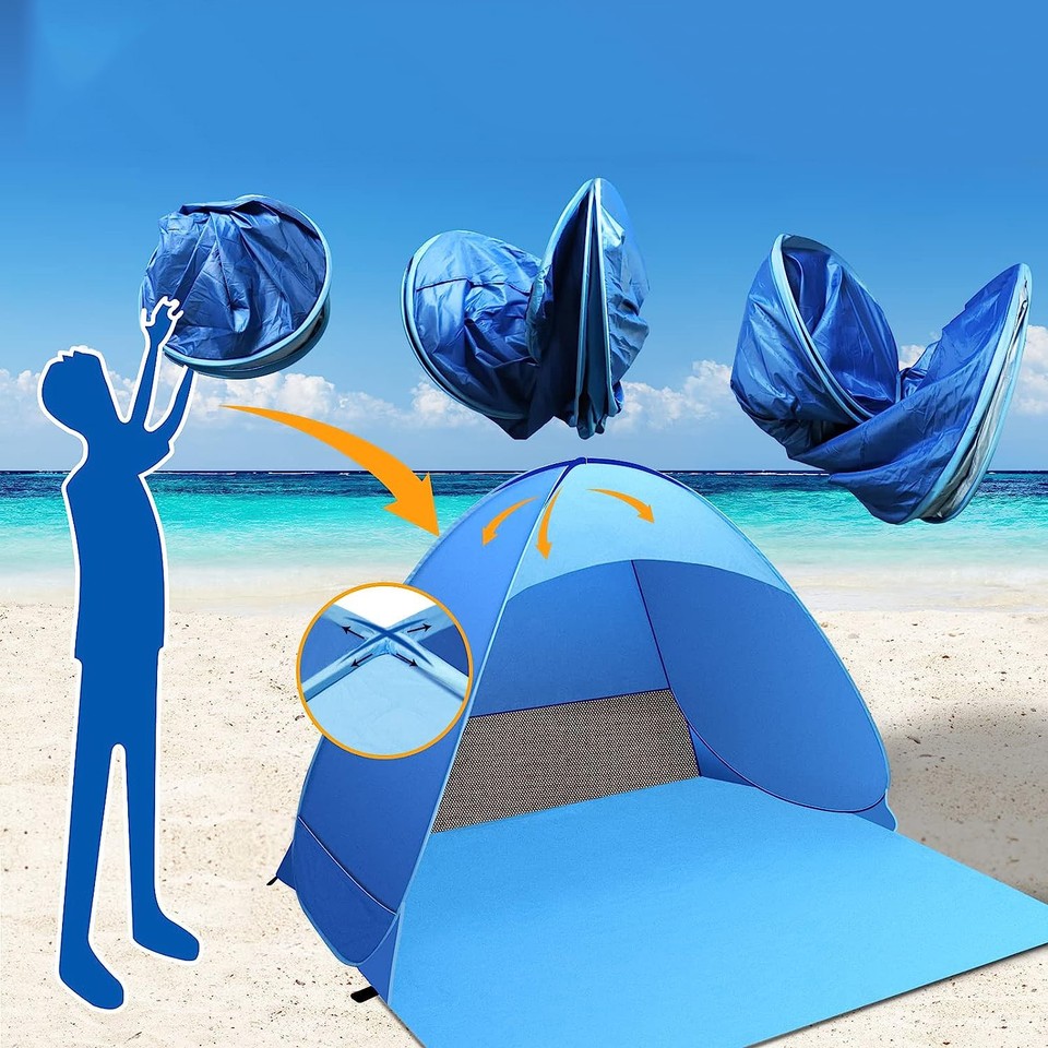 3-4 Man Automatic Instant Double Layer Pop Up Camping Tent Outdoor ...