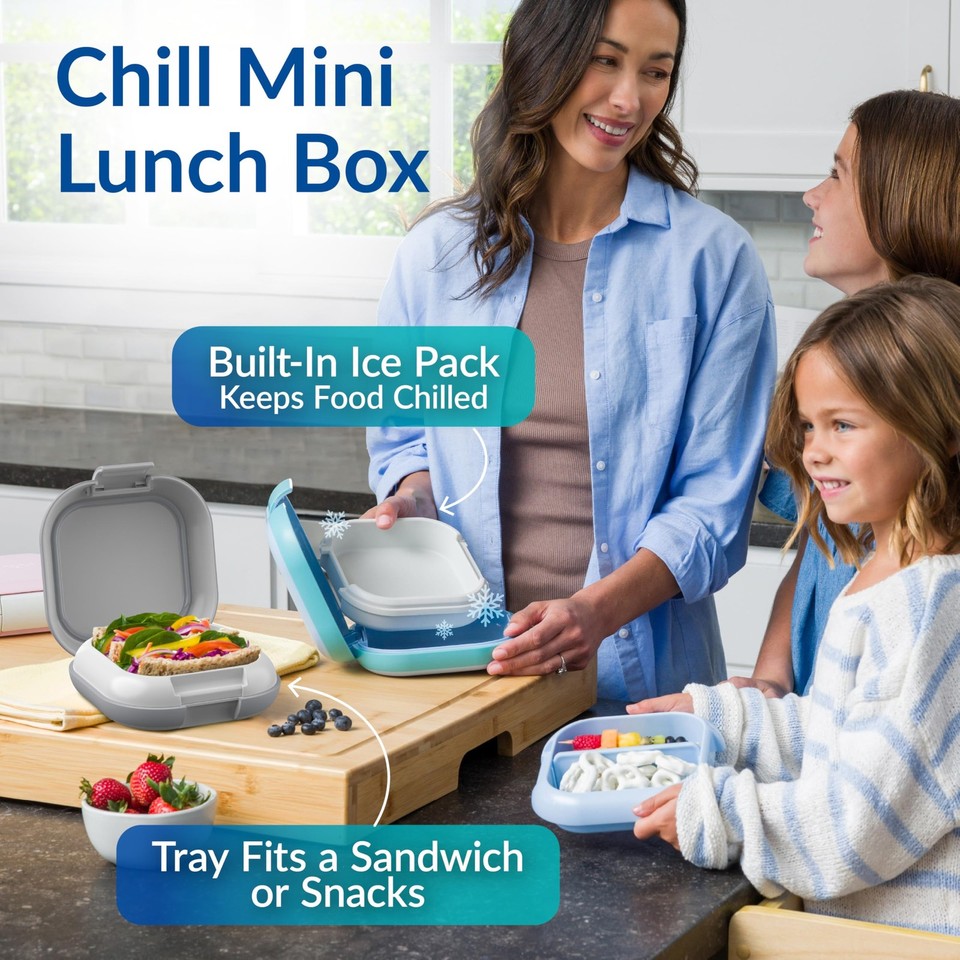 Chill Mini Leak-Proof Lunch Box – Built-In Ice Pack Keeps Food Cold, 2. ...