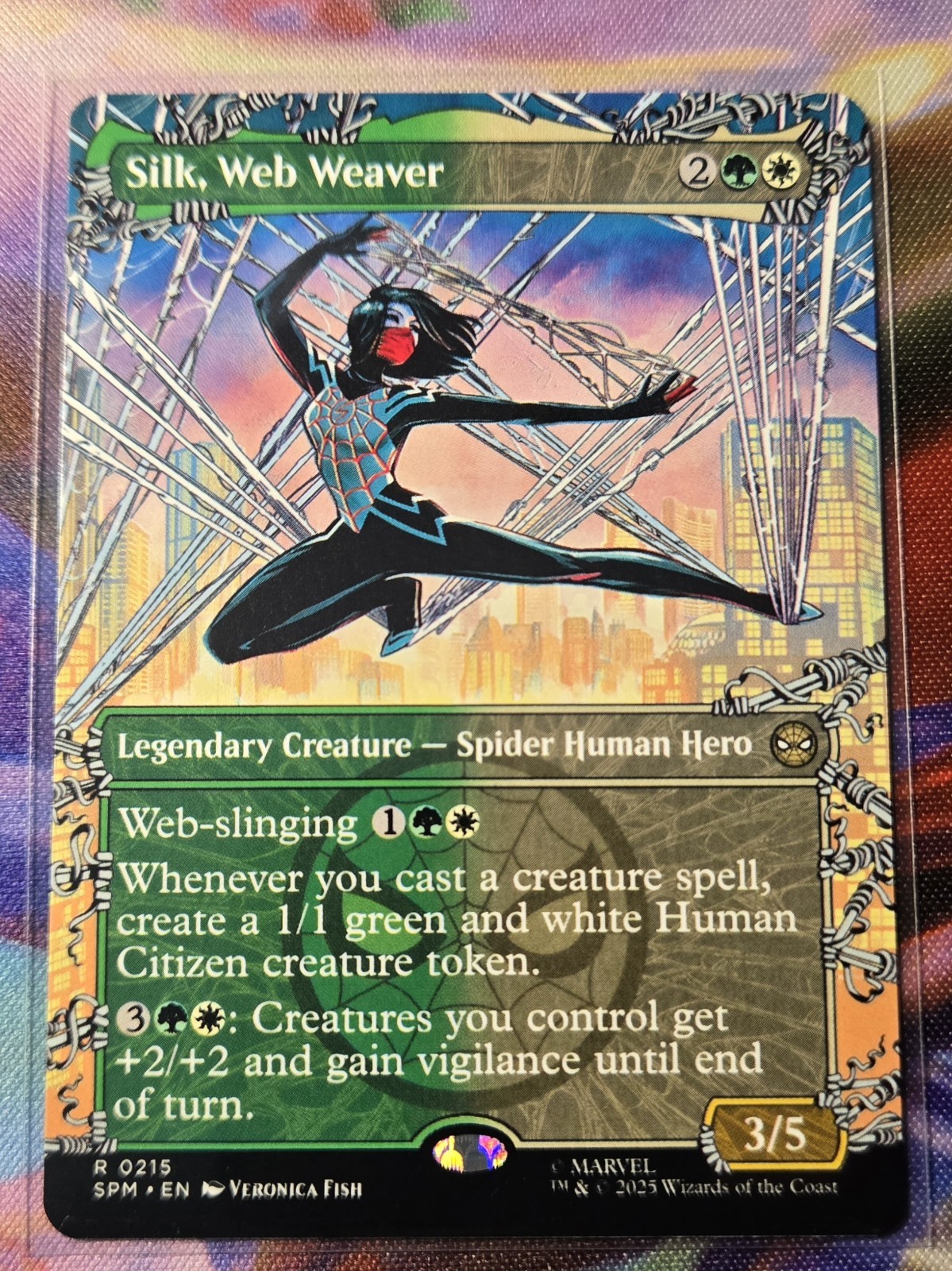 Silk, Web Weaver 0215 Borderless – Magic: The Gathering Marvel’s Spider ...
