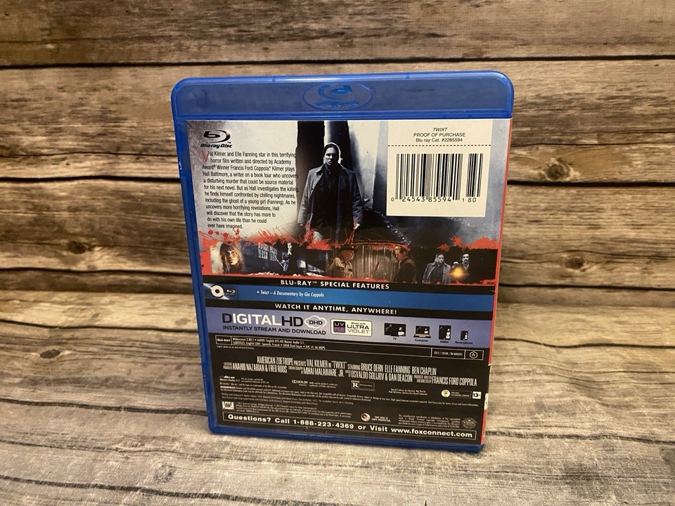 Twixt (Blu-ray, *No Digital 2013) Val Kilmer Elle Fanning Francis Ford ...