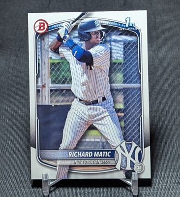 Richard Matic 1st Prospect Rookie 2025 Bowman Card #BP-71 New York ...