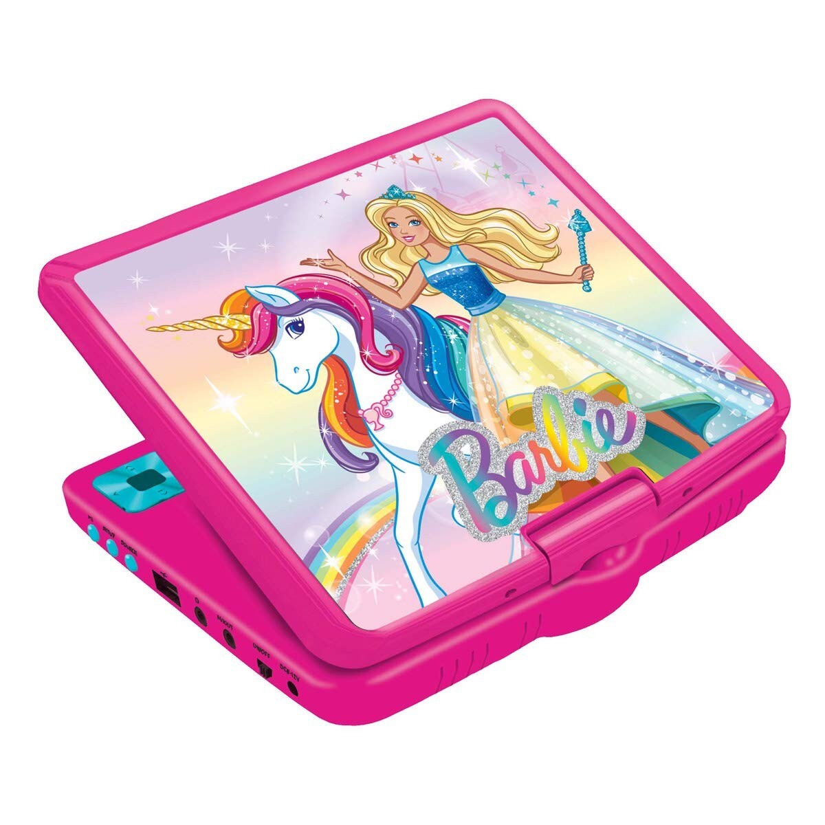 Lexibook Barbie Portable DVD Player, 7 "LCD, 2 Speakers. NEW/OPENED BOX ...
