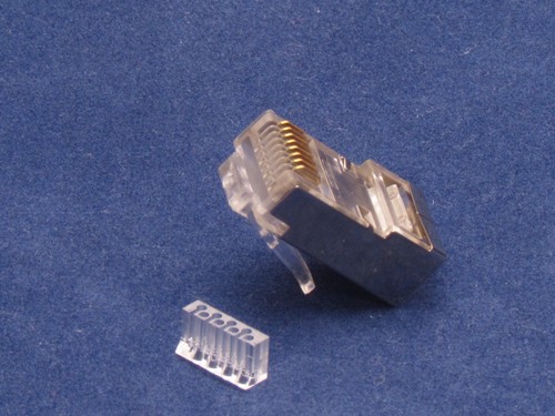 100 X Pcs CAT6 Shielded w Load Bar Insert RJ45 Network LAN Cable ...