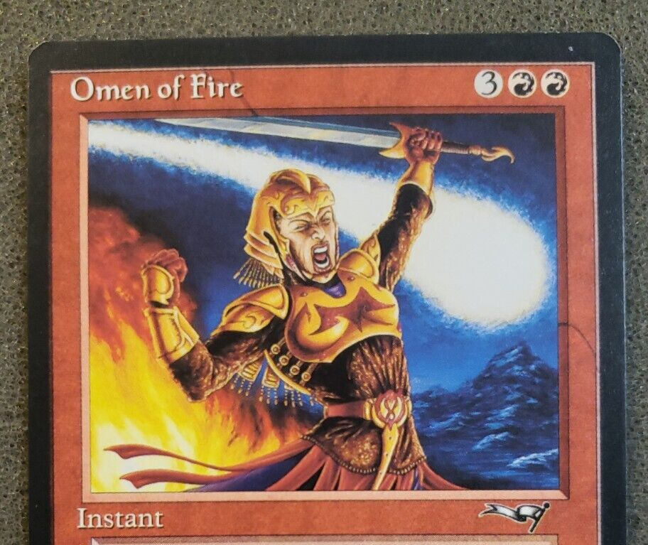 Omen of Fire Alliances NM Red Rare MAGIC THE GATHERING MTG CARD ...
