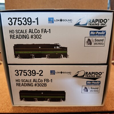 RAPIDO 37539 HO ALCO FA/FB Reading Railroad 302 & 302B ESU DCC & SOUND ...
