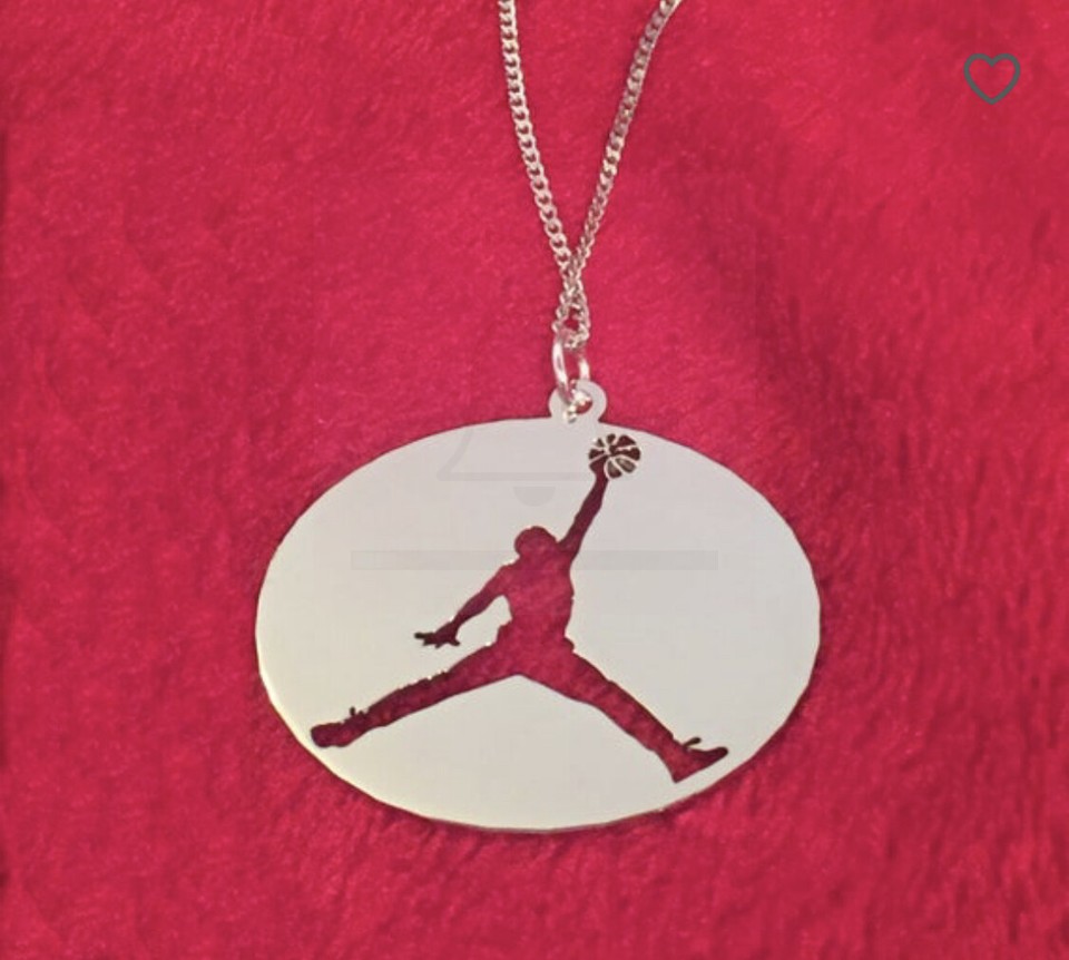 Basketball jewelry necklace, NBA, Michael Jordan logo, basketball gift ...