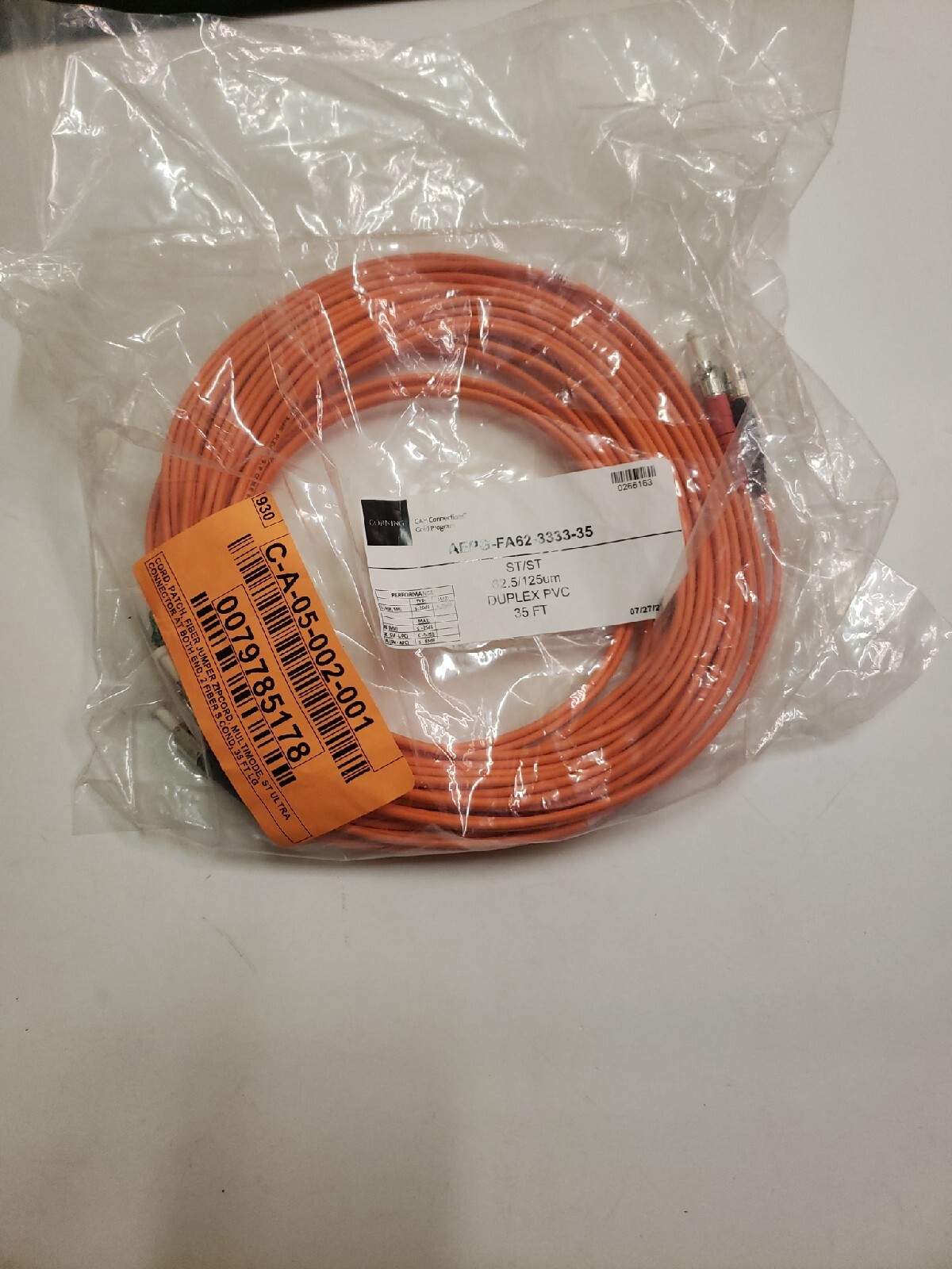 Lot Of 3 Corning AEPG-FA62-3333-35 Patch Cord | eBay