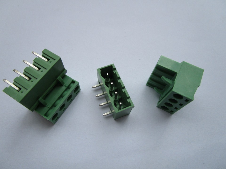 120 pcs 5.08mm Close Angle 4 pin Screw Terminal Block Connector ...